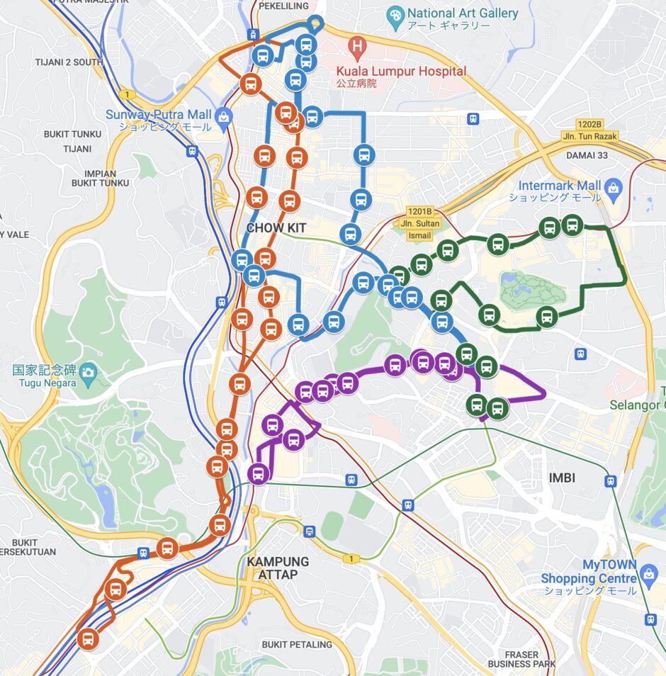 GOKLバス 03番 (レッド線) 路線図 | Kura-kura net